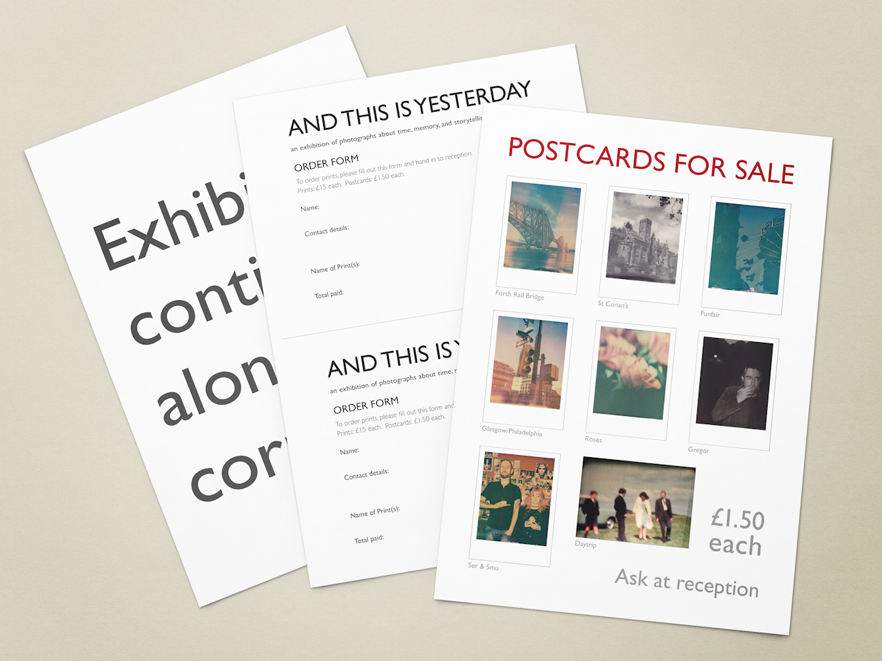 Photography exhibition marketing materials – Original Cinn