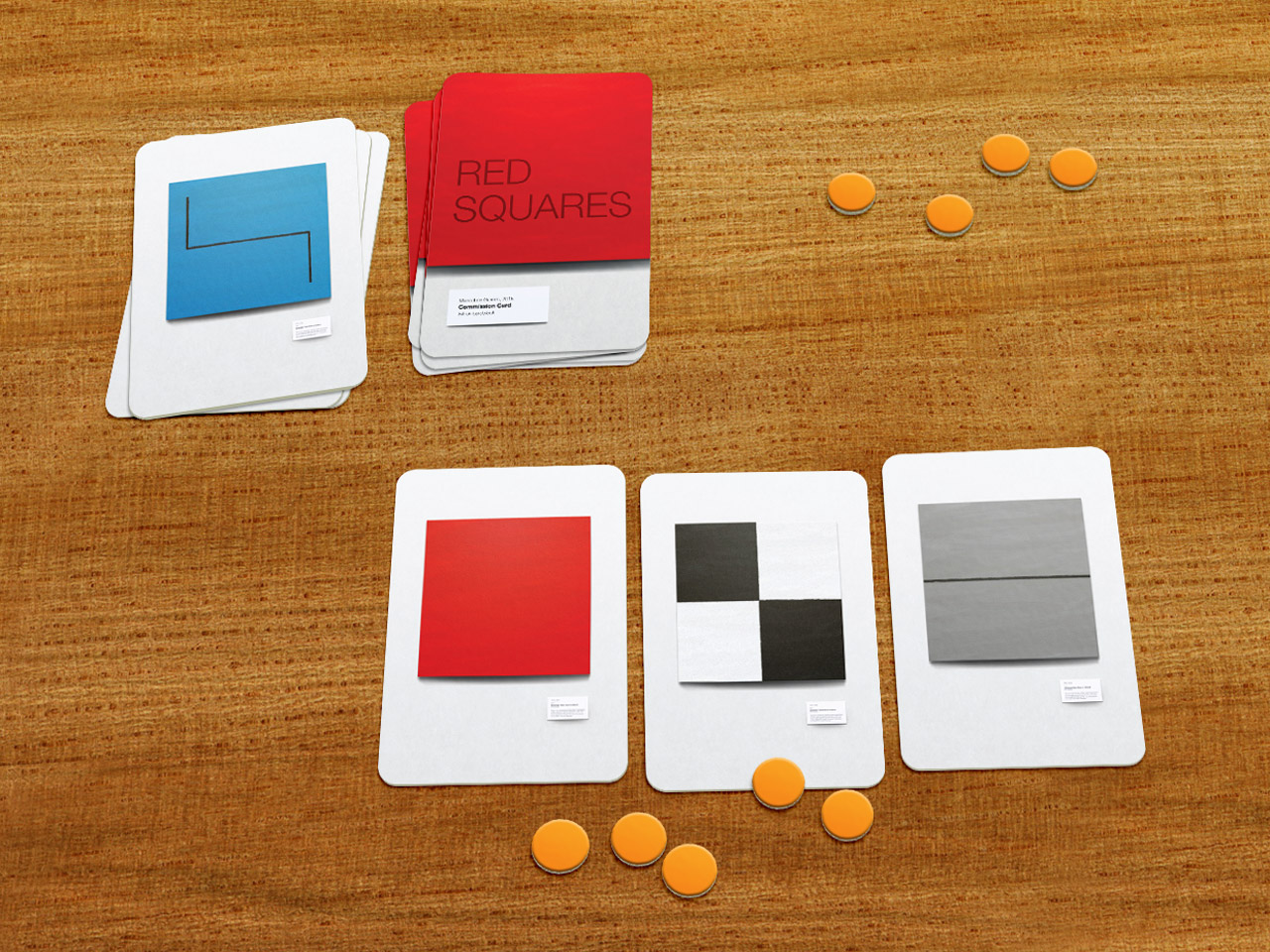 Red Squares card game design – Original Cinn
