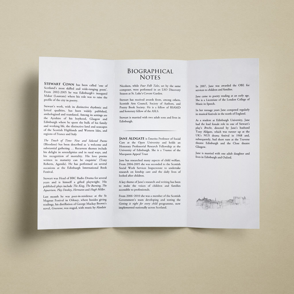 Three charity trust event leaflets – Original Cinn
