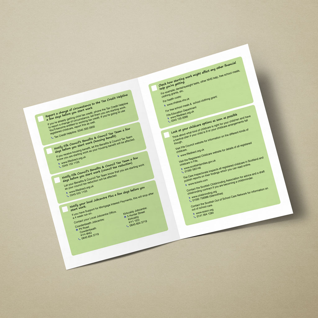A5 “Going Back to Work Checklist” publication (OPFS) – Original Cinn